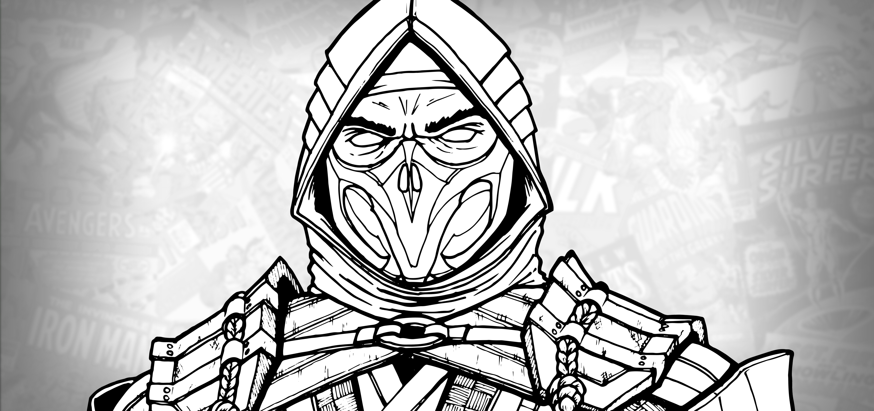 How To Draw A Scorpion From Mortal Kombat Surrealist Drawing Techniques